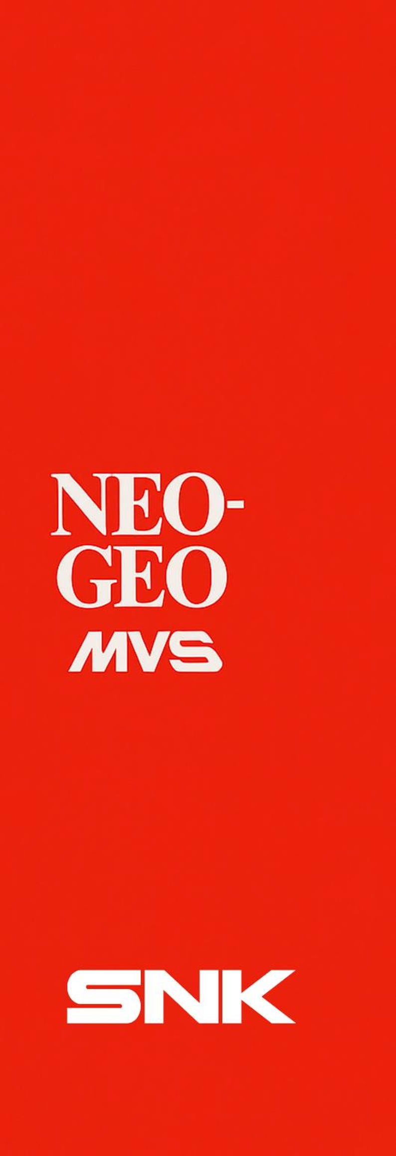 Neo Geo MVS Big Red Arcade Vinyl Decal | Custom SNK Retro Artwork for ...