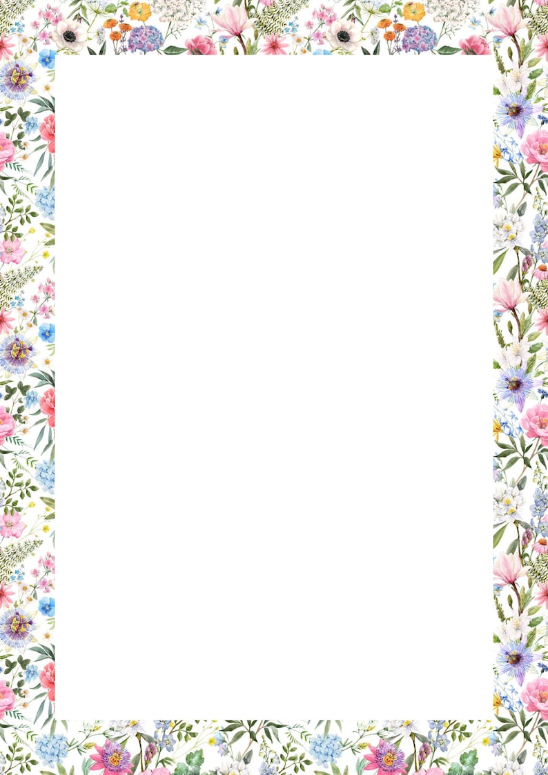 A Unique Birth Chart With a Floral Border. - Etsy