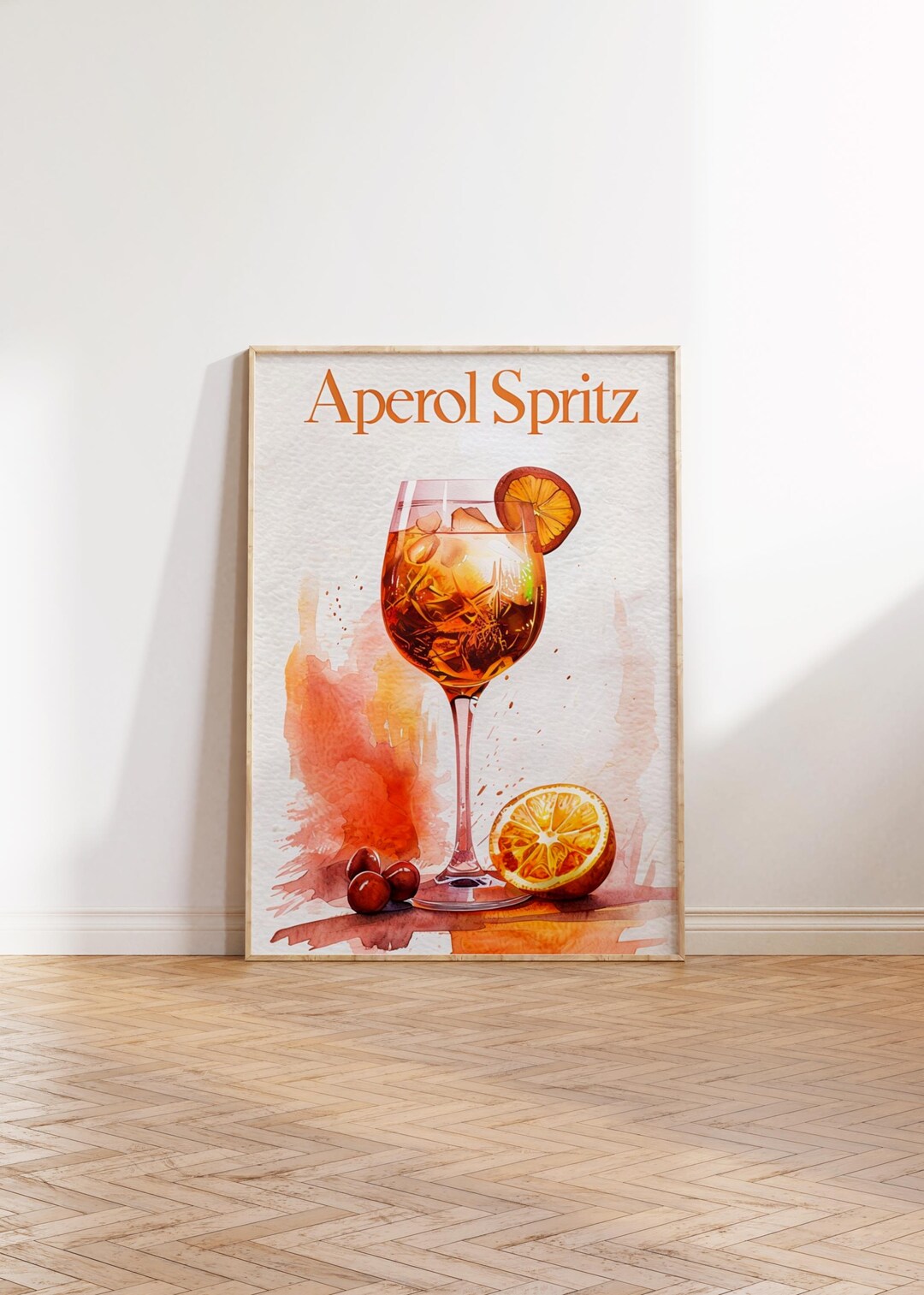 Retro Aperol Spritz Digital Art I Vintage Bar Cart Decor I Printable ...