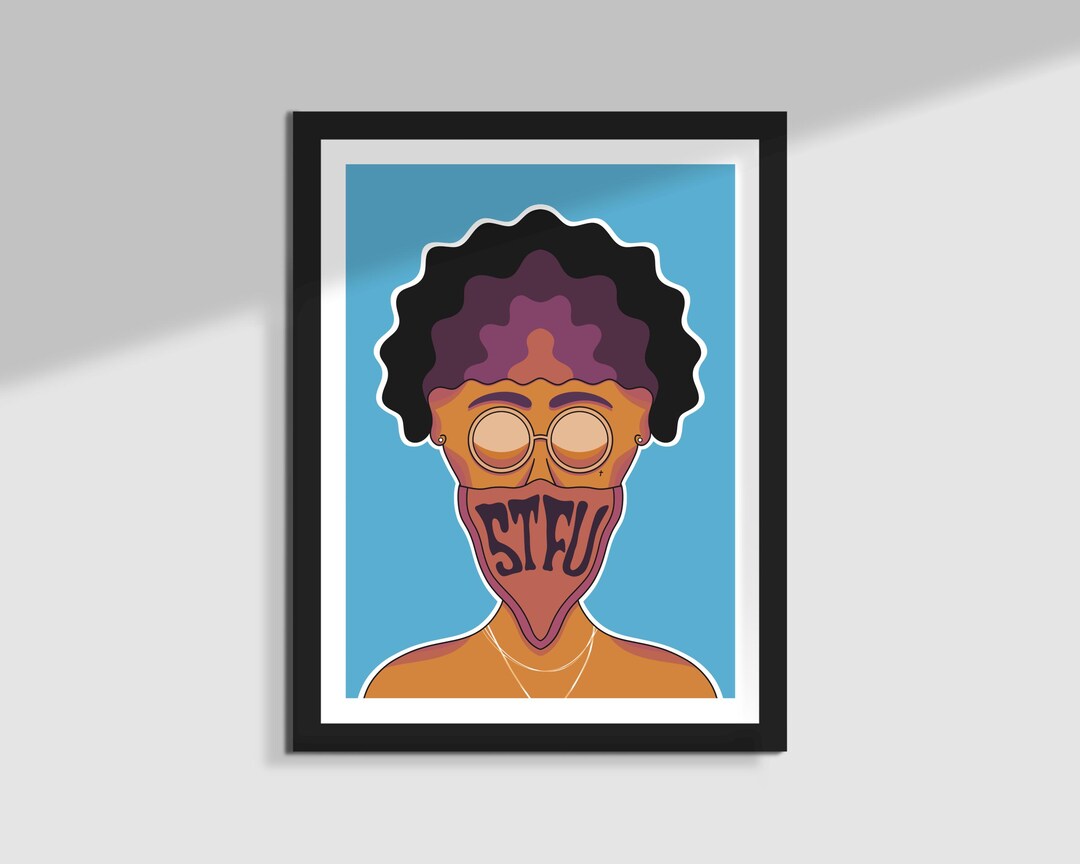 Man Cave Poster, Shut up Poster, STFU Art Print, Shut the F*ck up Wall ...