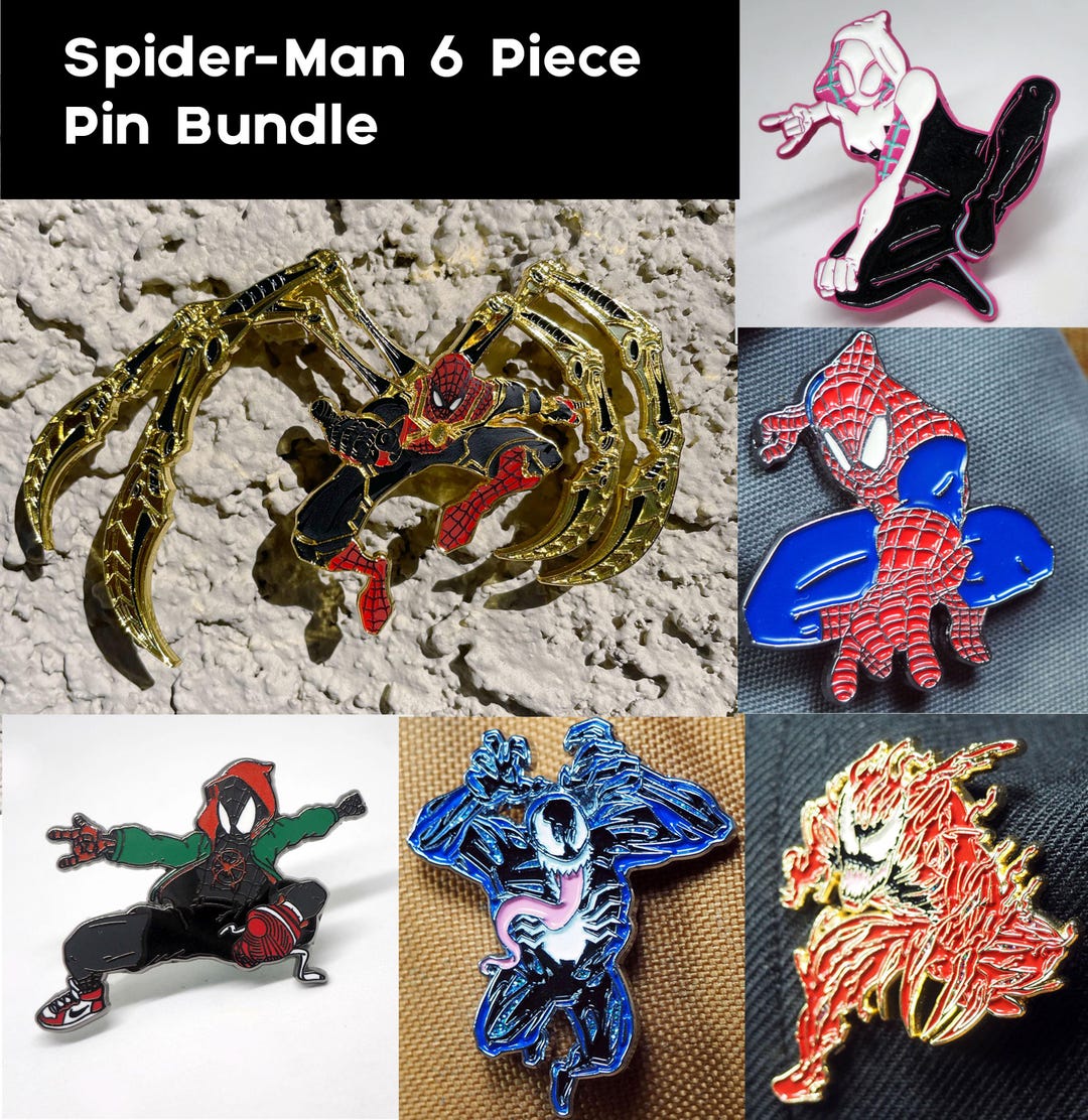 Spider-man Enamel Pin Bundle - Etsy