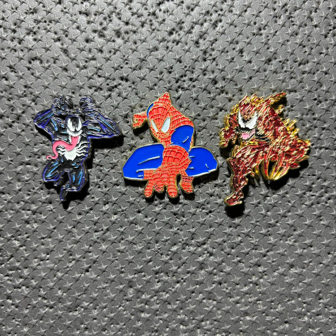 Spider-man, Venom & Carnage Enamel Pin Set - Etsy