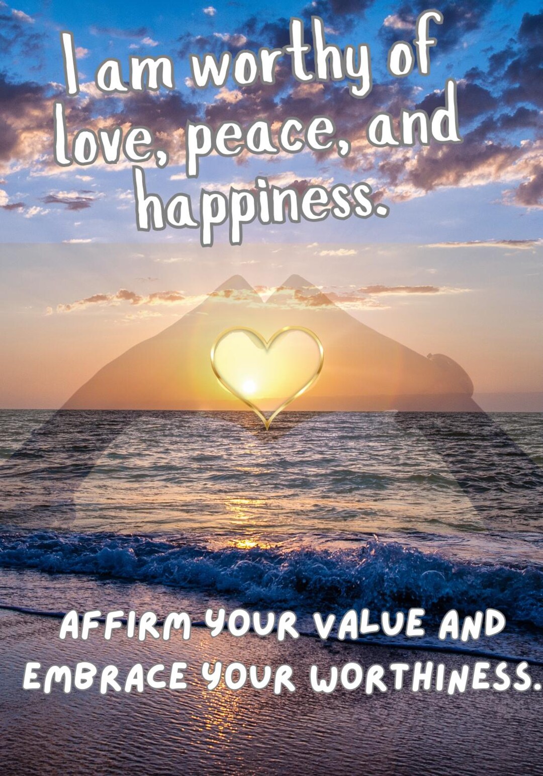 Self-love Printable Affirmation Cards Reminder of Mindfulness Deck for ...