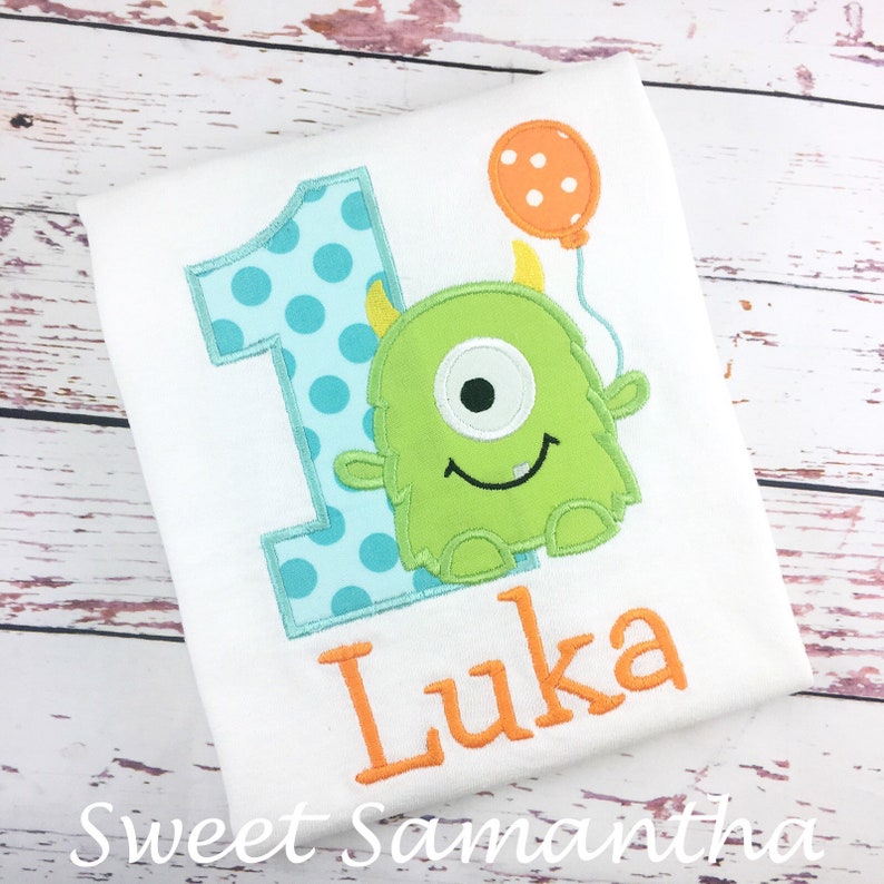 1st Birthday Little Monster Shirt Boys First Birthday | Etsy