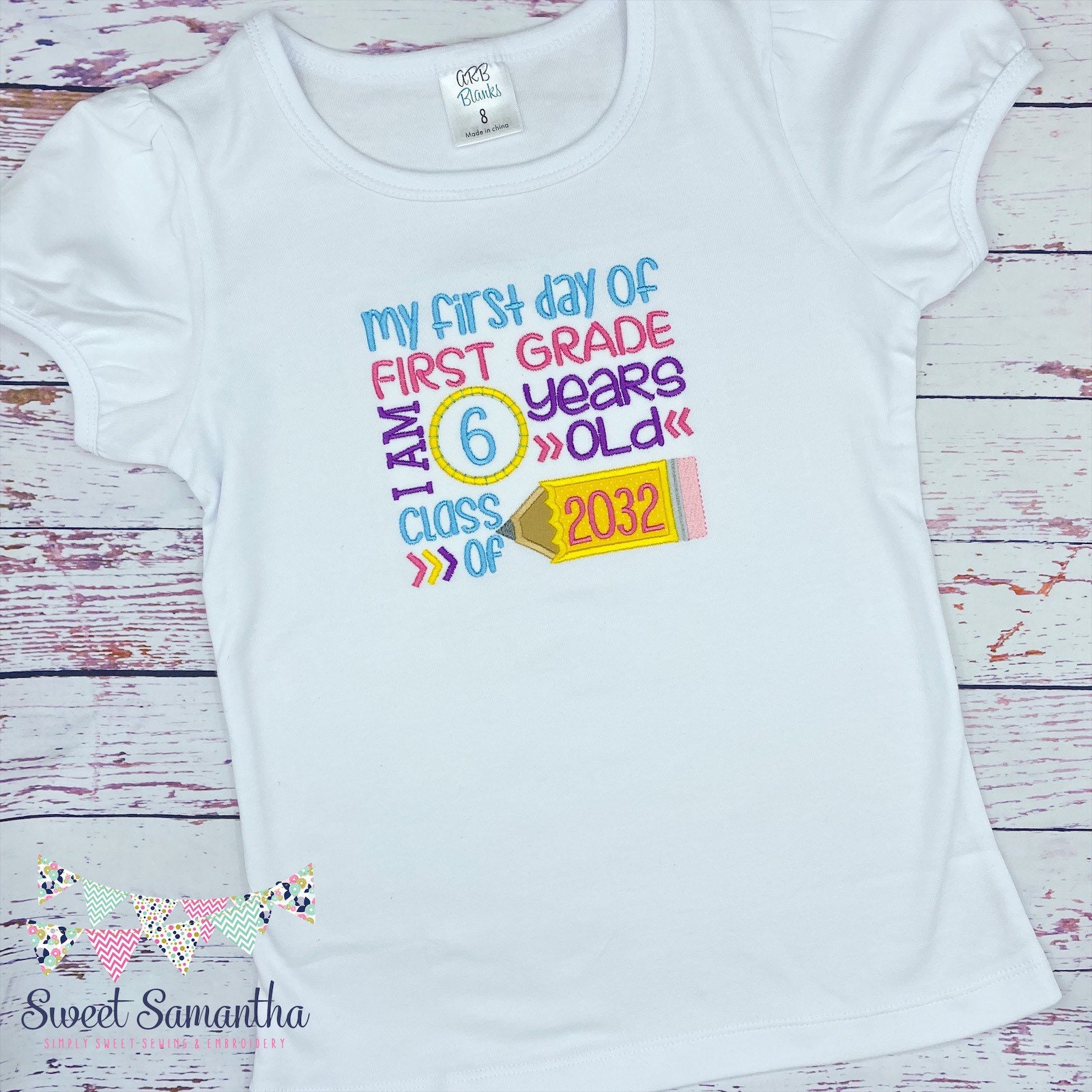 First Day of First Grade Shirt, First Day of School Shirt, Girls First ...