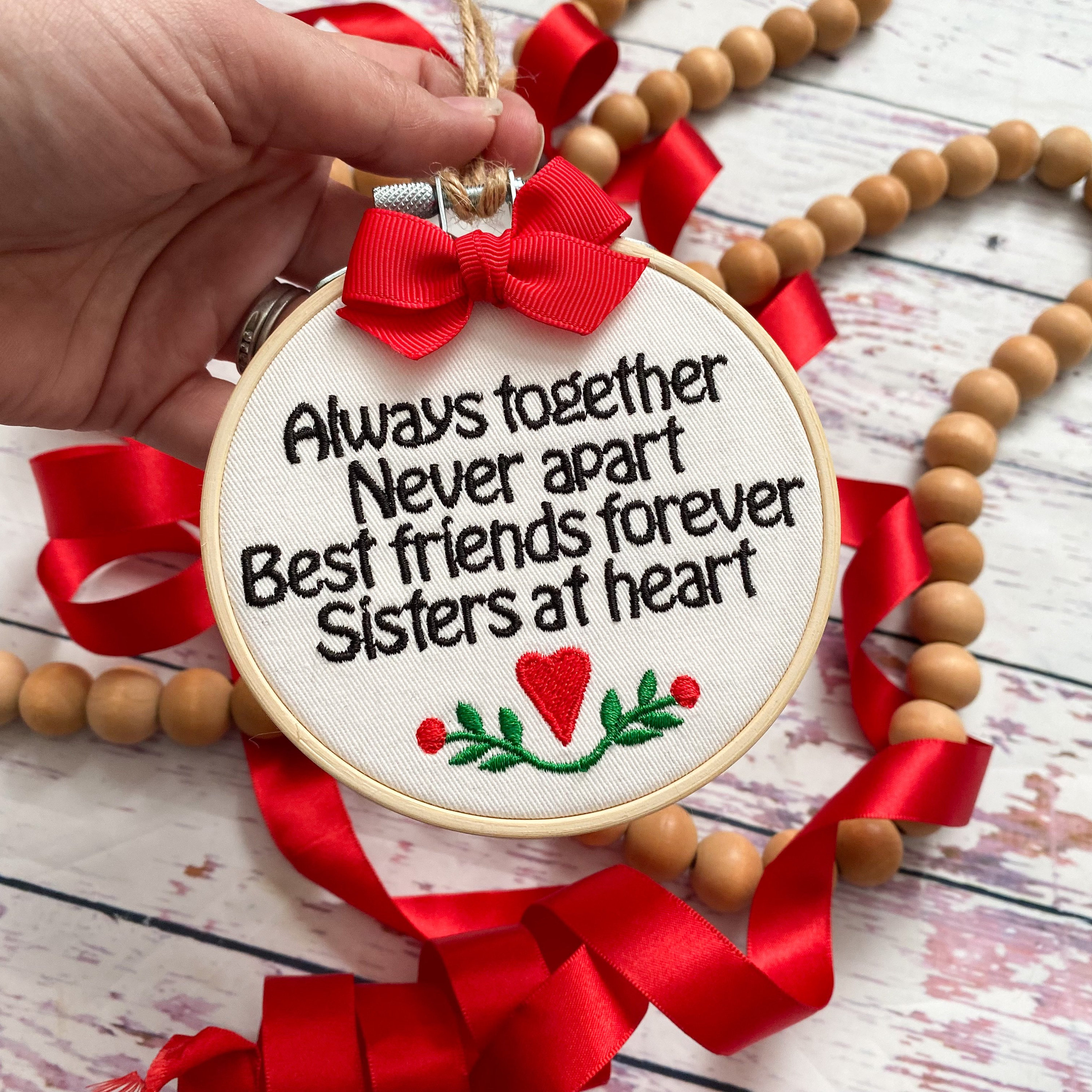 Best Friends Like Sisters Ornament Sister Friendship Quote Etsy