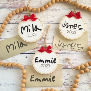 Handwriting Name Ornament - Embroidered Name Ornament - Etsy