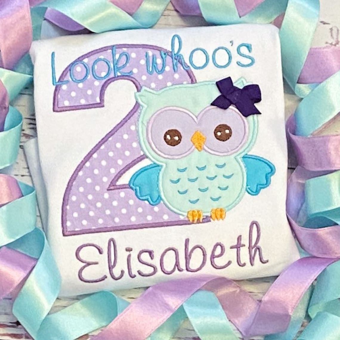 Look Whoo's Two Birthday Shirt Personalized Owl Birthday | Etsy
