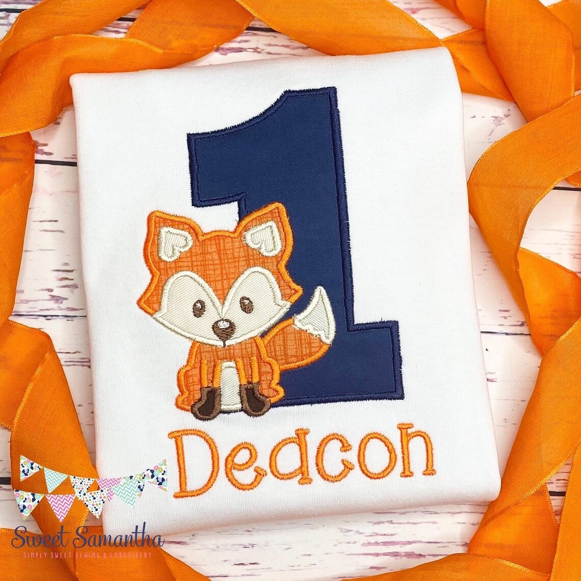 Fox Boys Birthday Shirt - Fox First Birthday Boy - Fox Birthday Party ...