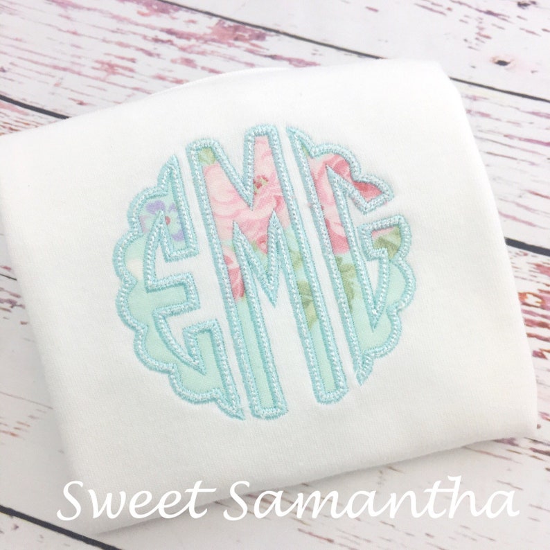 Monogram Baby Girl Bodysuit Floral Monogram Baby Shower Gift - Etsy