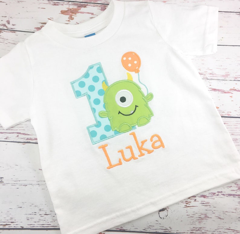 1st Birthday Little Monster Shirt Boys First Birthday | Etsy