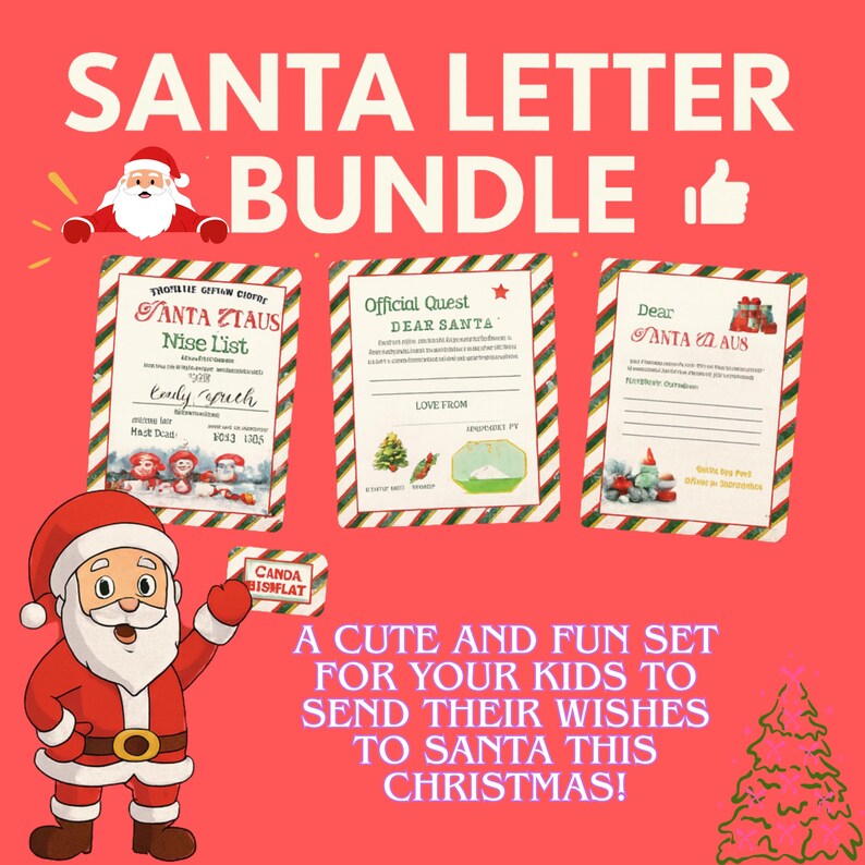 Editable Santa Letter Bundle, Christmas Eve Box Kit (canva Template) - Etsy