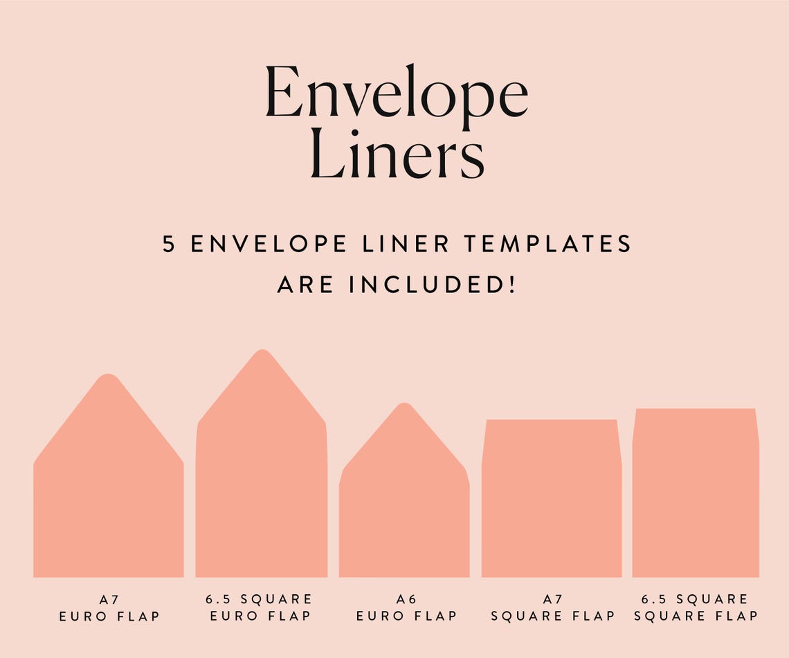 DIY Envelope Liner Template | Printable Envelope Liner | Wedding ...