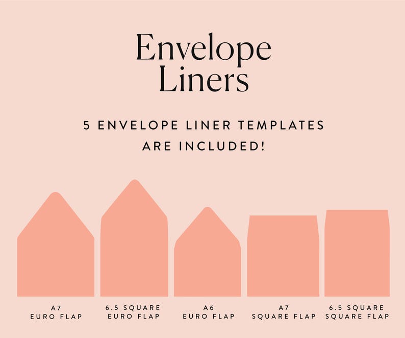 DIY Envelope Liner Template | Printable Envelope Liner | Wedding ...