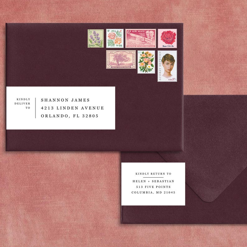 Minimal Wrap Around Address Labels Template | Printable and Editable ...