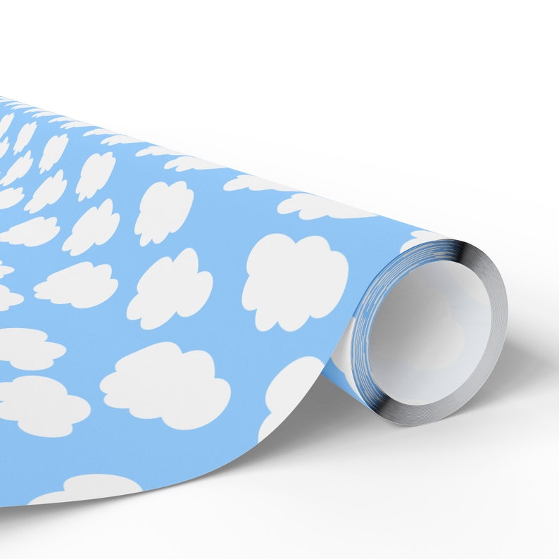 Cloud Wrapping Paper, Cloud Gift Wrapping, Baby Shower Gift Wrap ...