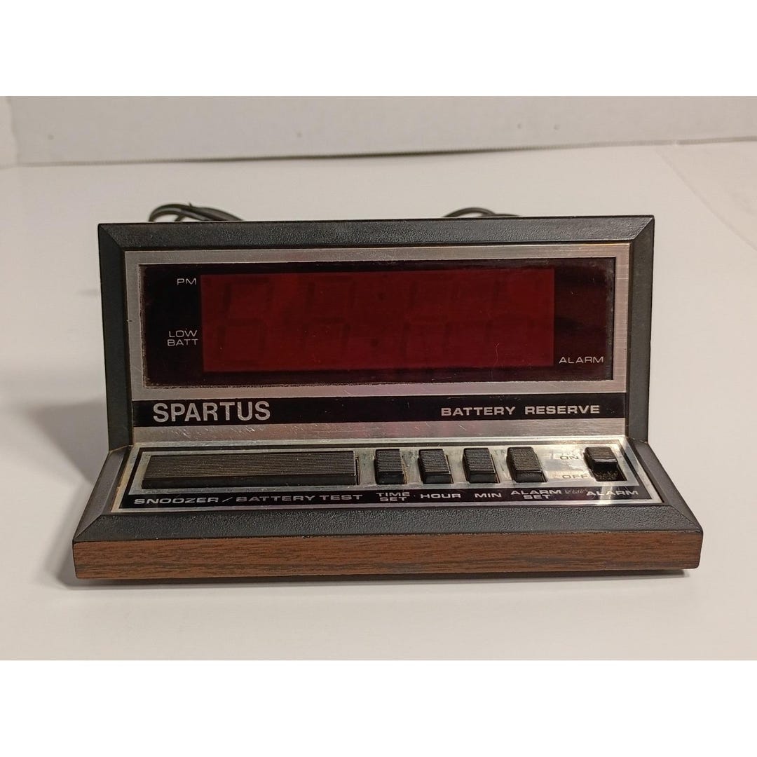 Working Vintage Spartus Digital Alarm Clock Model 1140 Faux Wood - Etsy