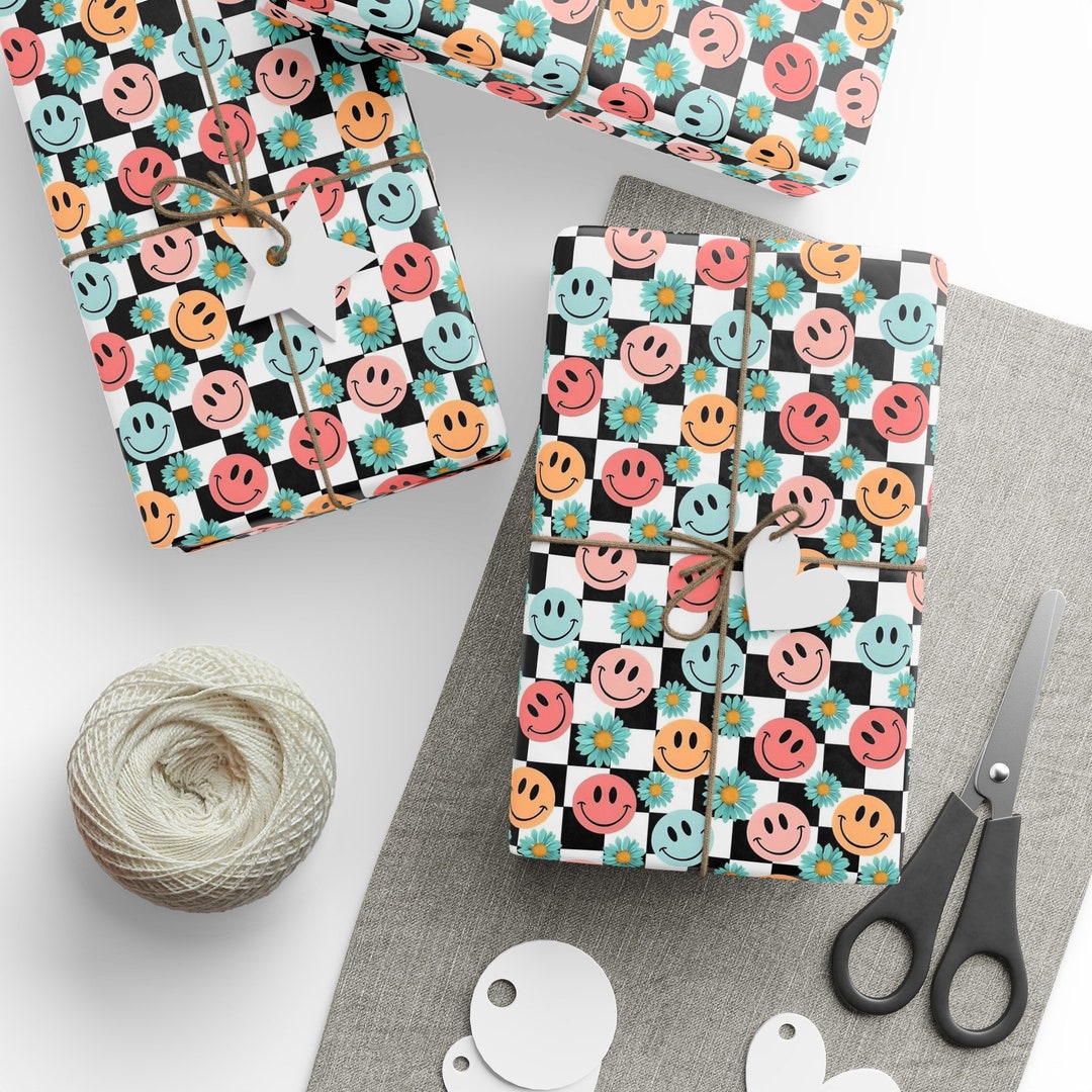 Retro Groovy Wrapping Paper, Groovy Pattern Gift Wrapping Paper, Teen ...