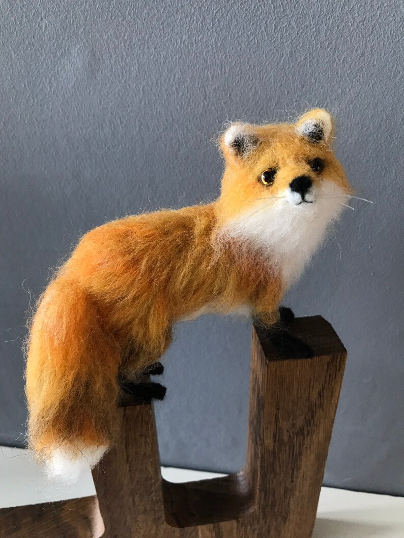 Needle Felted Fox Sculpture - Etsy