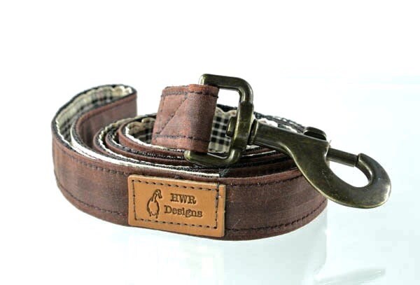 Waxed Cotton Dog Lead Brown Designer Dog Lead Country Chic - Etsy UK