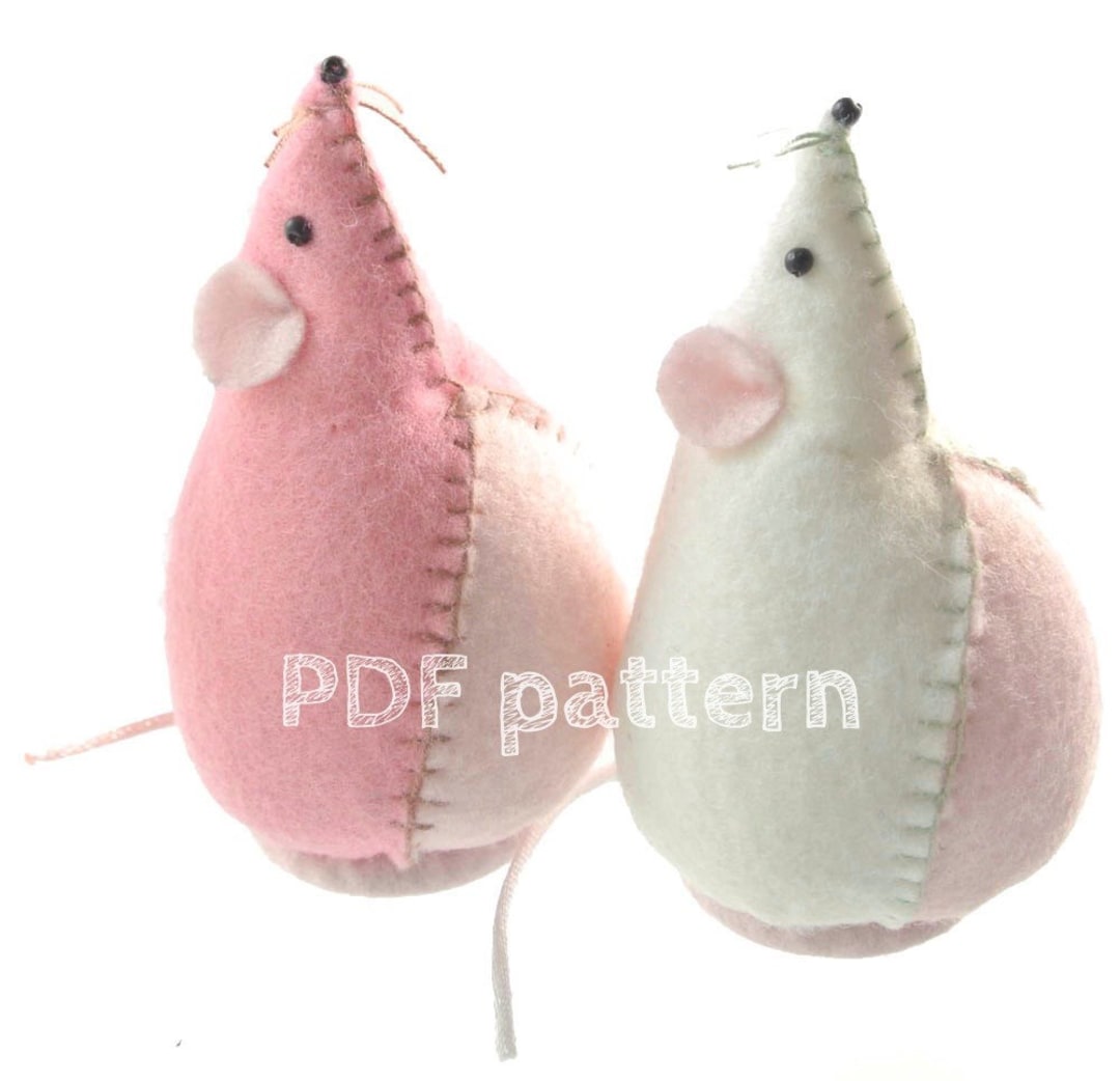 Mouse Pattern PDF Download, Make Your Own Mouse, DIY Mouse Ornament ...