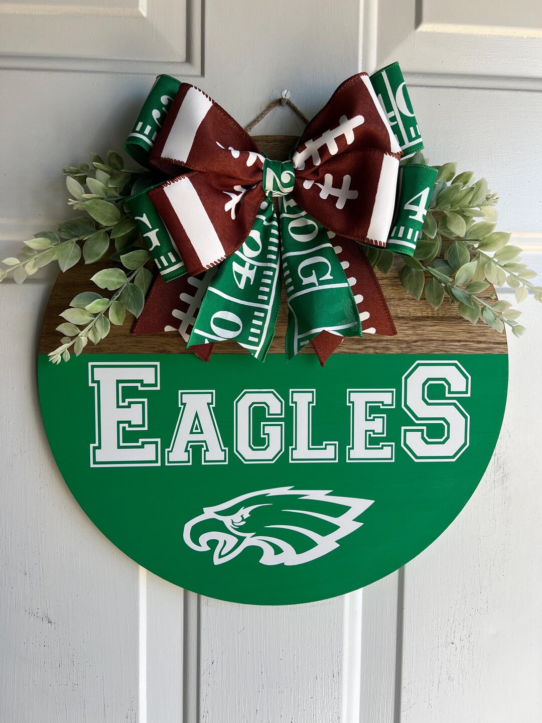 Eagles Football Welcome Door Sign - Etsy