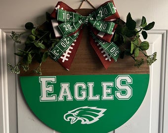 Eagles Football Welcome Door Sign - Etsy