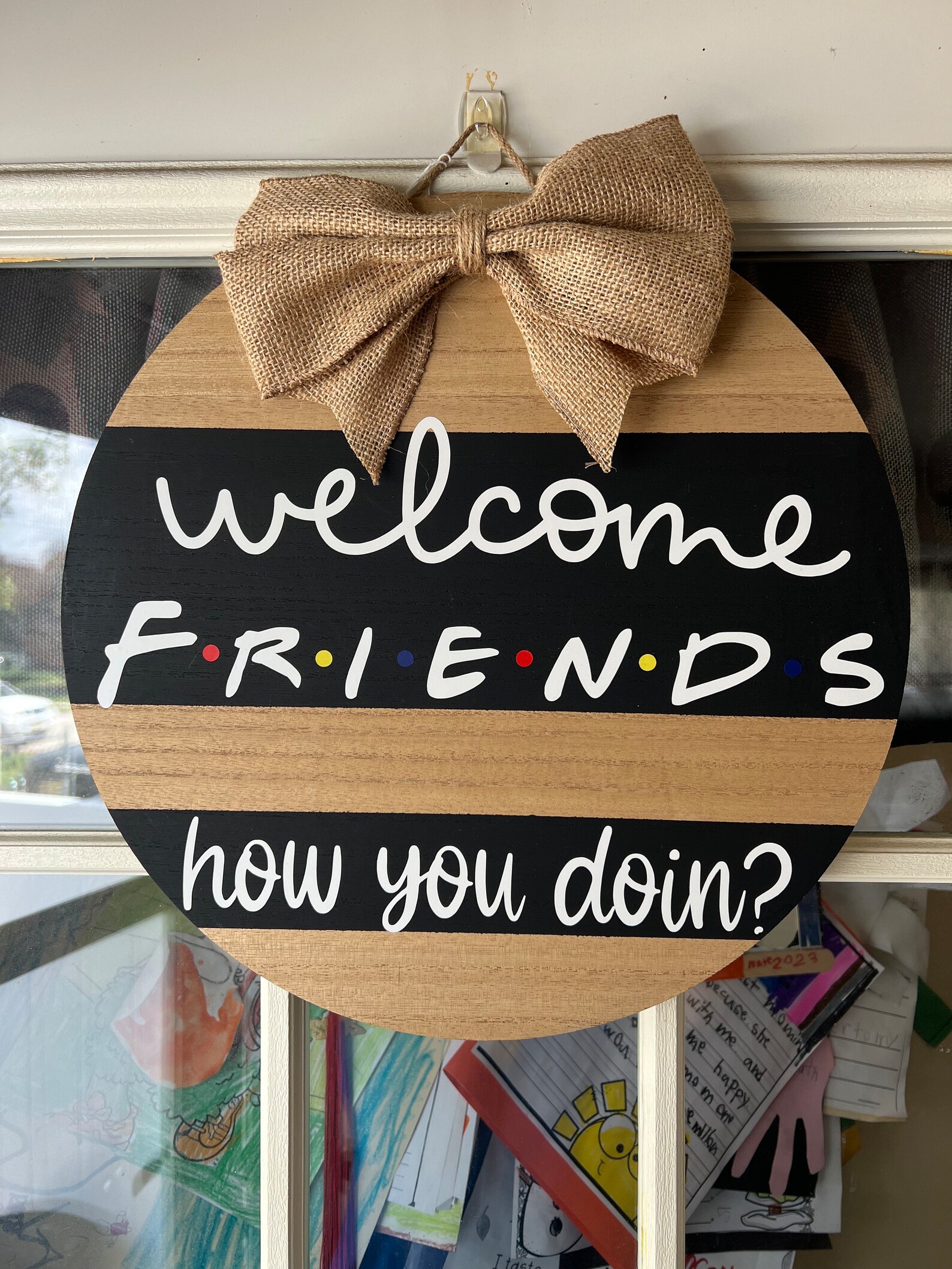 How You Doing Friends Door Sign - Etsy