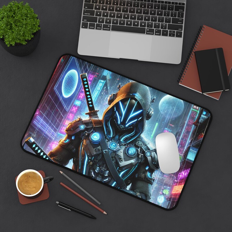 Cyberpunk Desk Mat - Futuristic Gaming Pad, Perfect for Gamers, Home ...