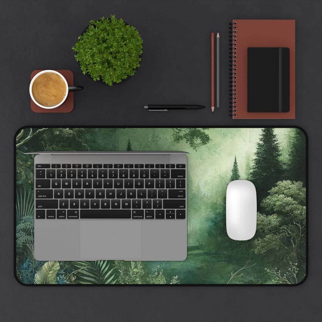 Forest Oasis Desk Mat, Nature Desk Pad, Eco-friendly Office Decor ...