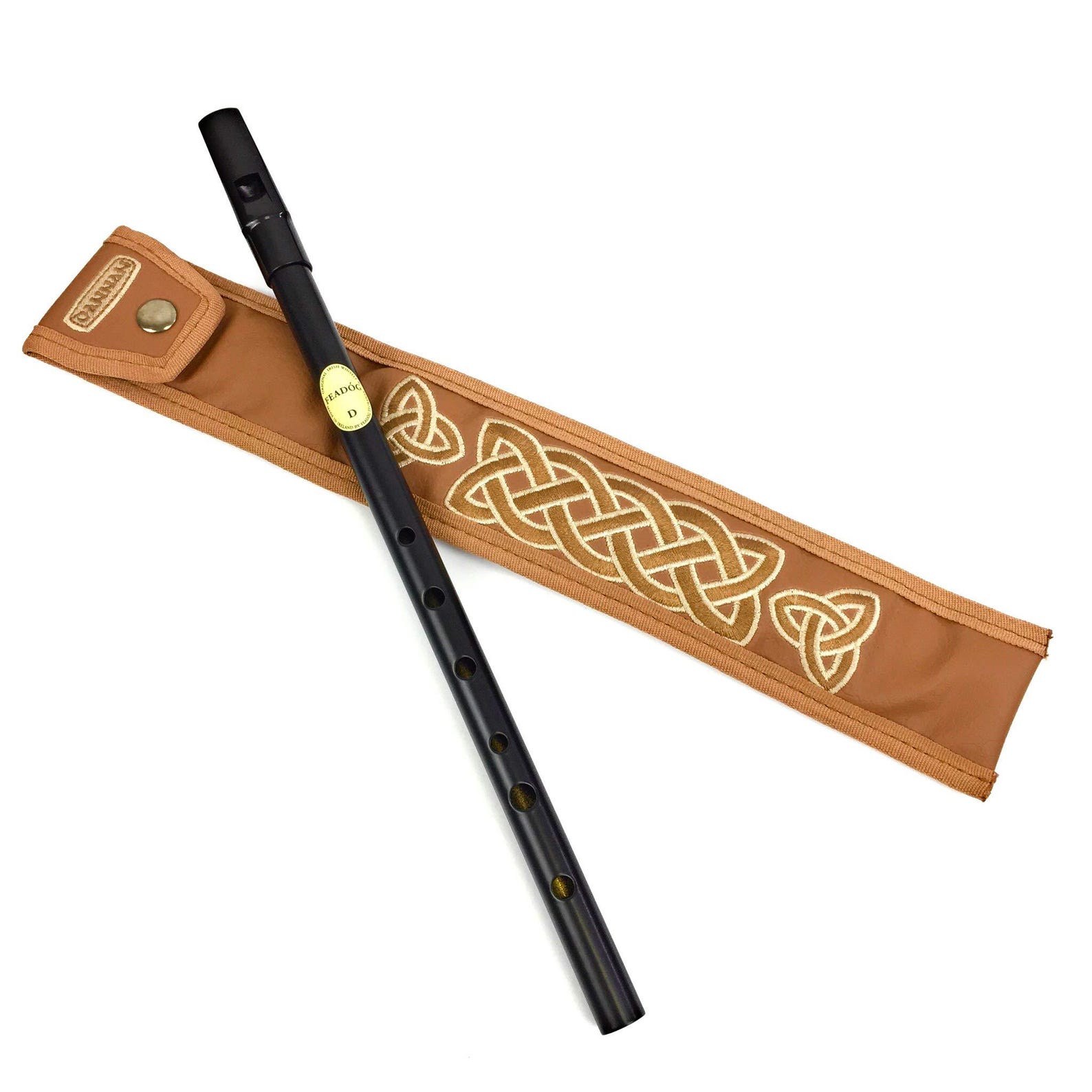 Black Tin Whistle in Key of D by Feadog With Handmade Irish Whistle ...