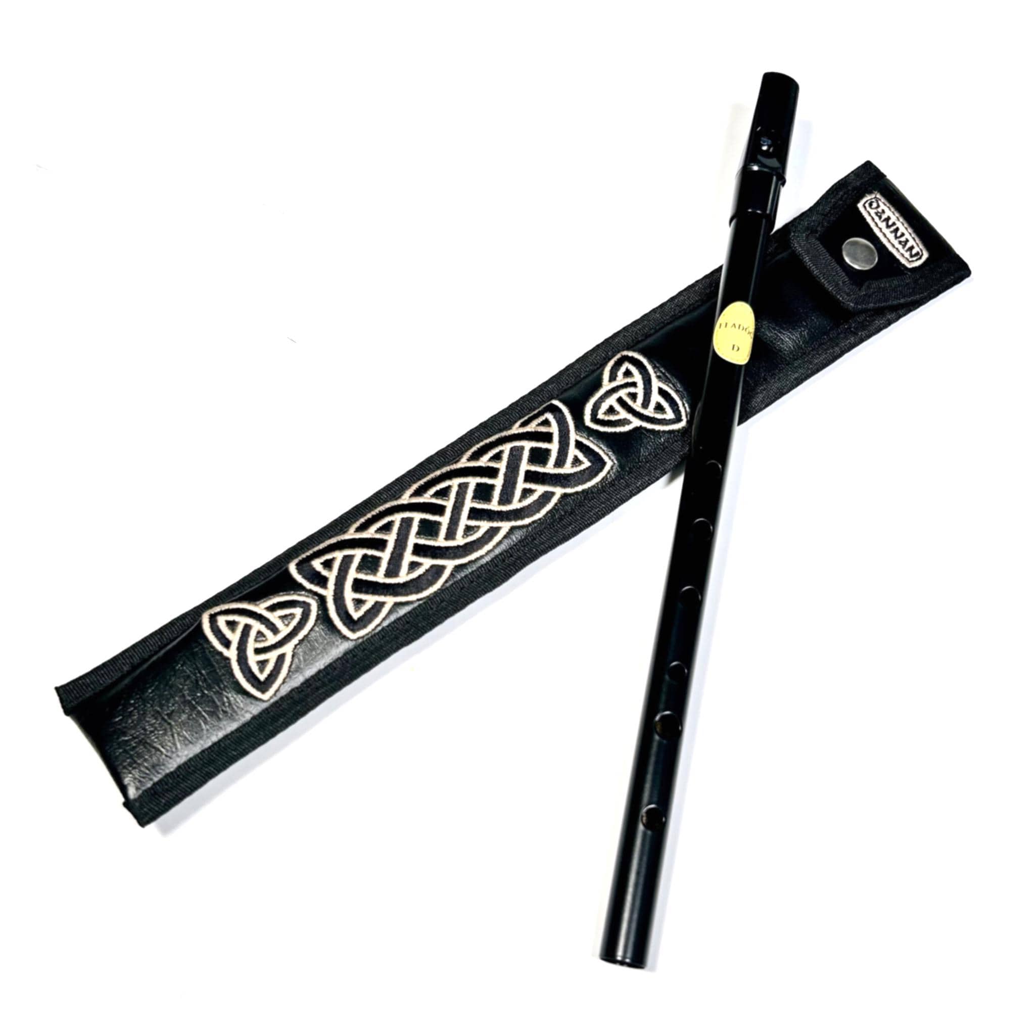 Black Tin Whistle in Key of D by Feadog With Handmade Irish Whistle ...