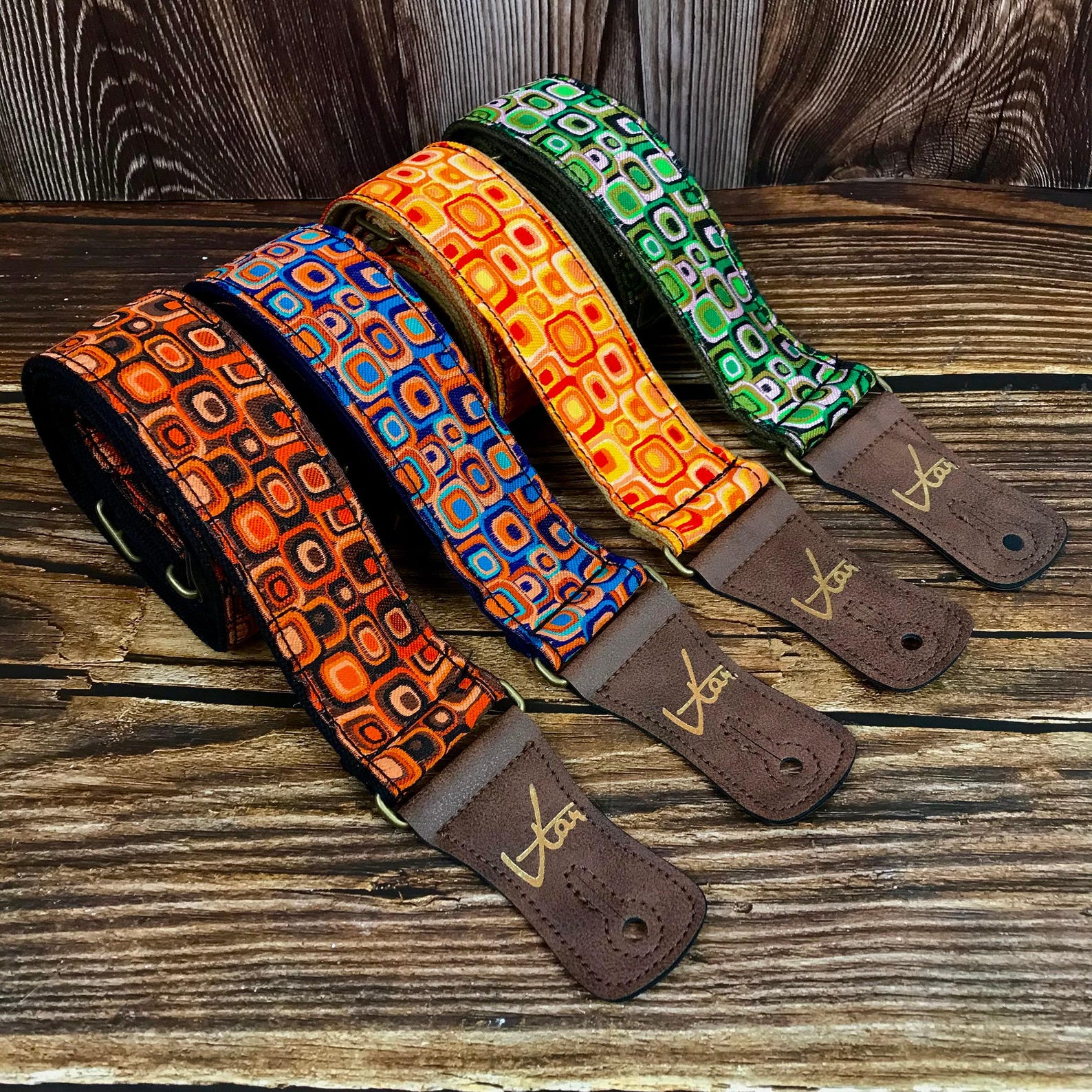 The Brown MOD Strap - Vtar Handmade Vegan Acoustic/electric/bass Guitar ...