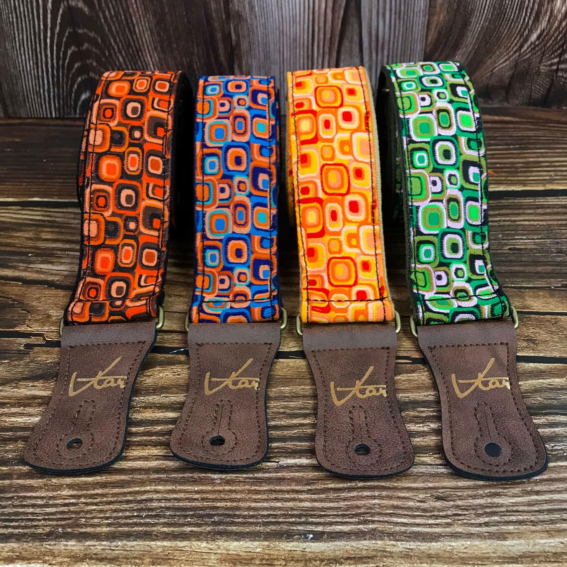 The Brown MOD Strap - Vtar Handmade Vegan Acoustic/electric/bass Guitar ...