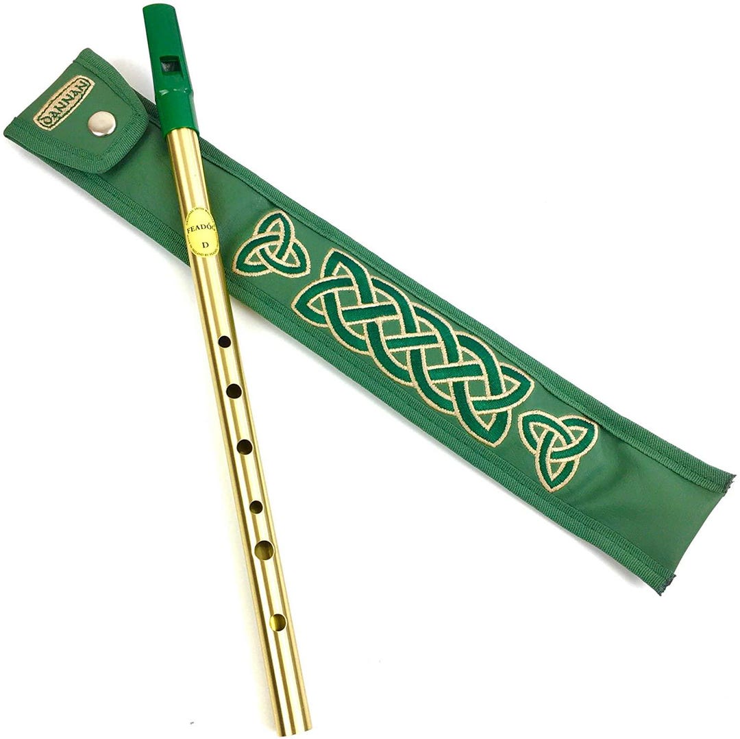 Green Tin Whistle in Key of D by Feadog With Handmade Irish Whistle ...