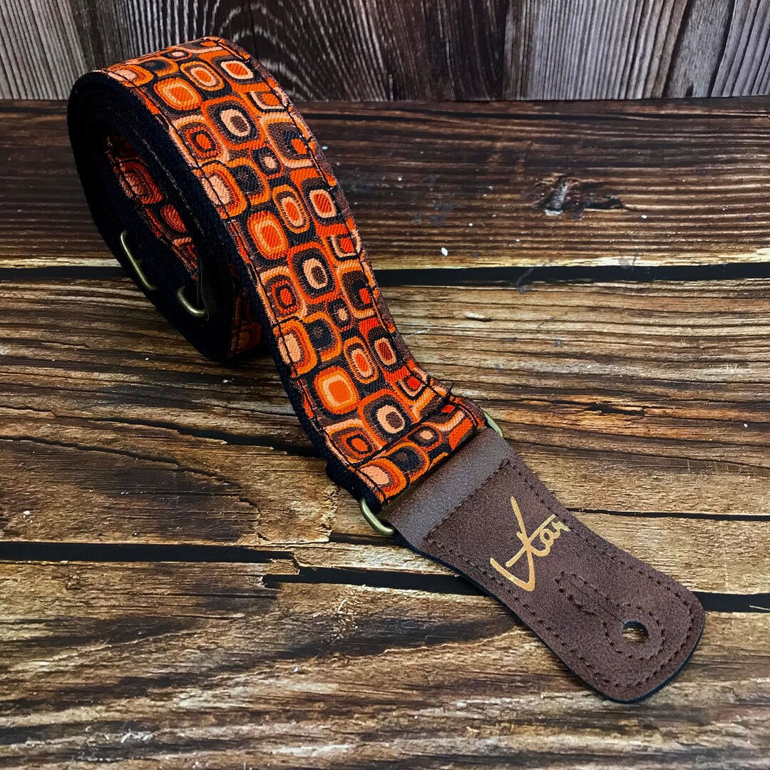 The Brown MOD Strap - Vtar Handmade Vegan Acoustic/electric/bass Guitar ...