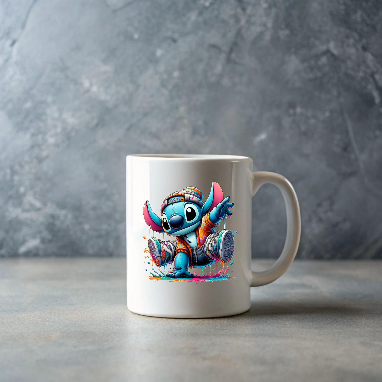 5 PNG Stitch Break Dance Design Watercolor Tshirt Mug Tumpler ...