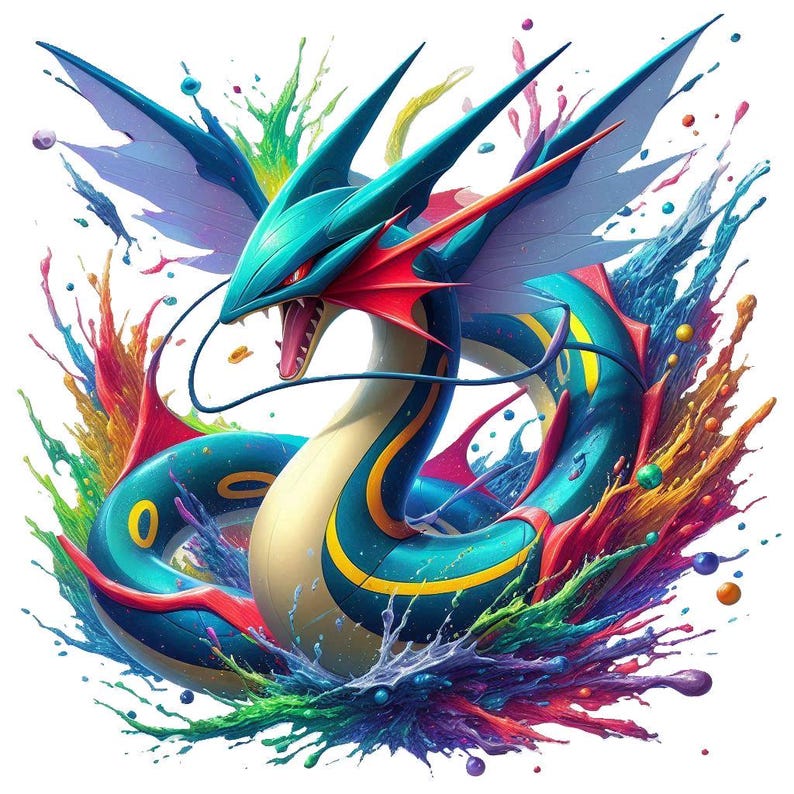 Rayquaza Watercolor Design: Sublimation PNG Set (5 Files) - Etsy