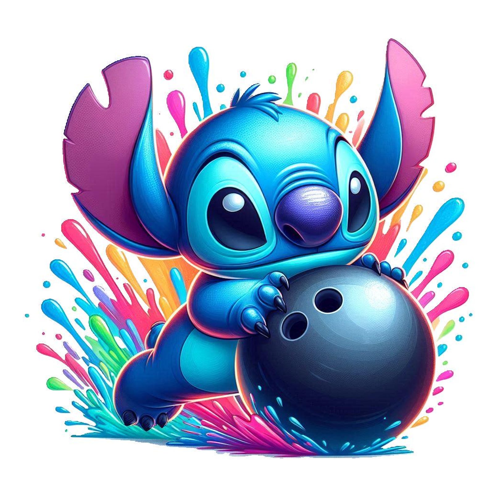 Stitch Bowling PNG: Watercolor Sublimation Designs (5 PNG) - Etsy