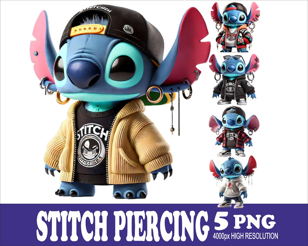 5 PNG Stitch Piercing Design Watercolor Tshirt Mug Tumpler Sublimation ...