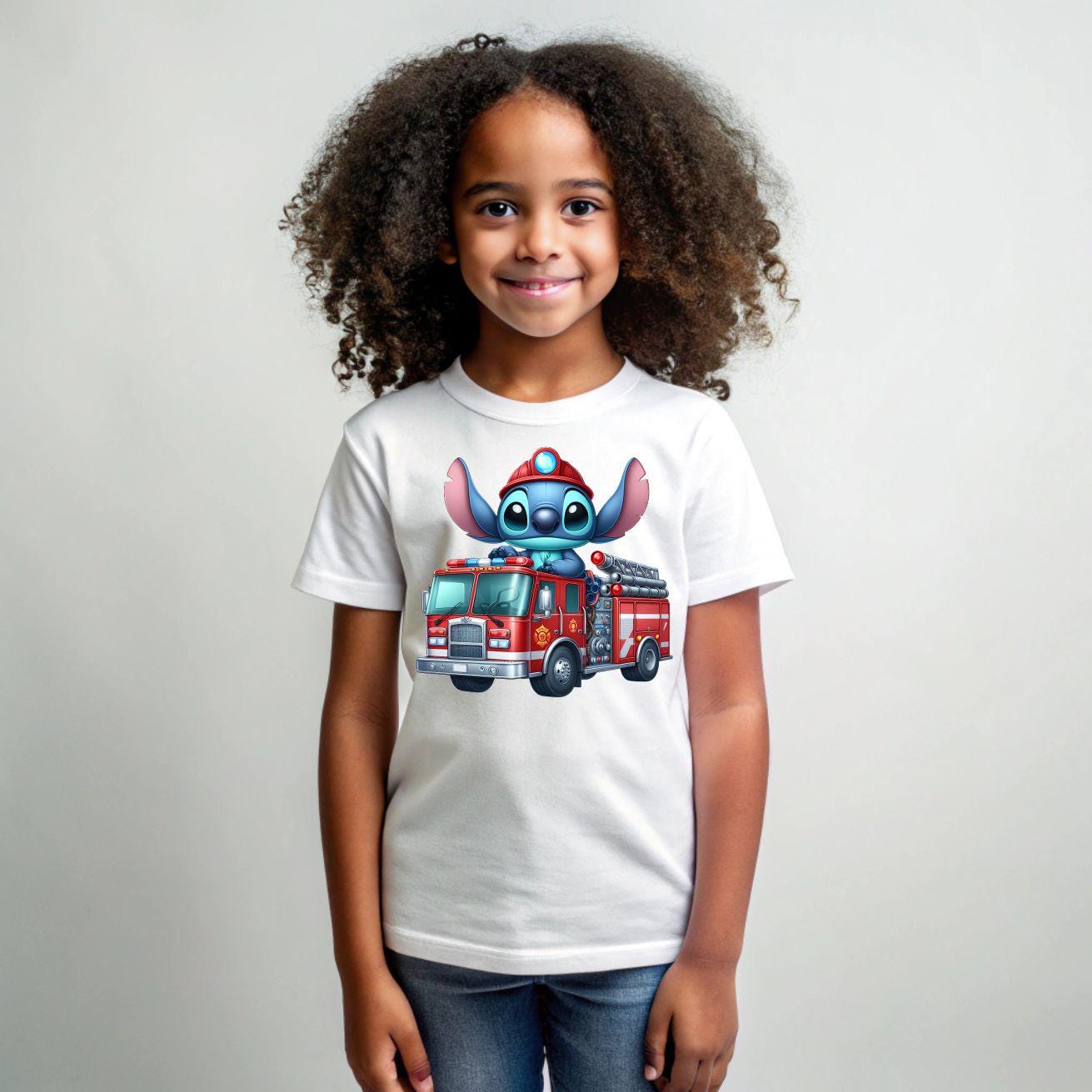 Stitch Fireman PNG: Watercolor Sublimation Designs (5 PNG) - Etsy