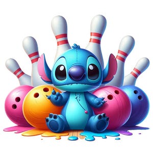 5 PNG Stitch Bowling Design Watercolor Tshirt Mug Tumpler Sublimation ...