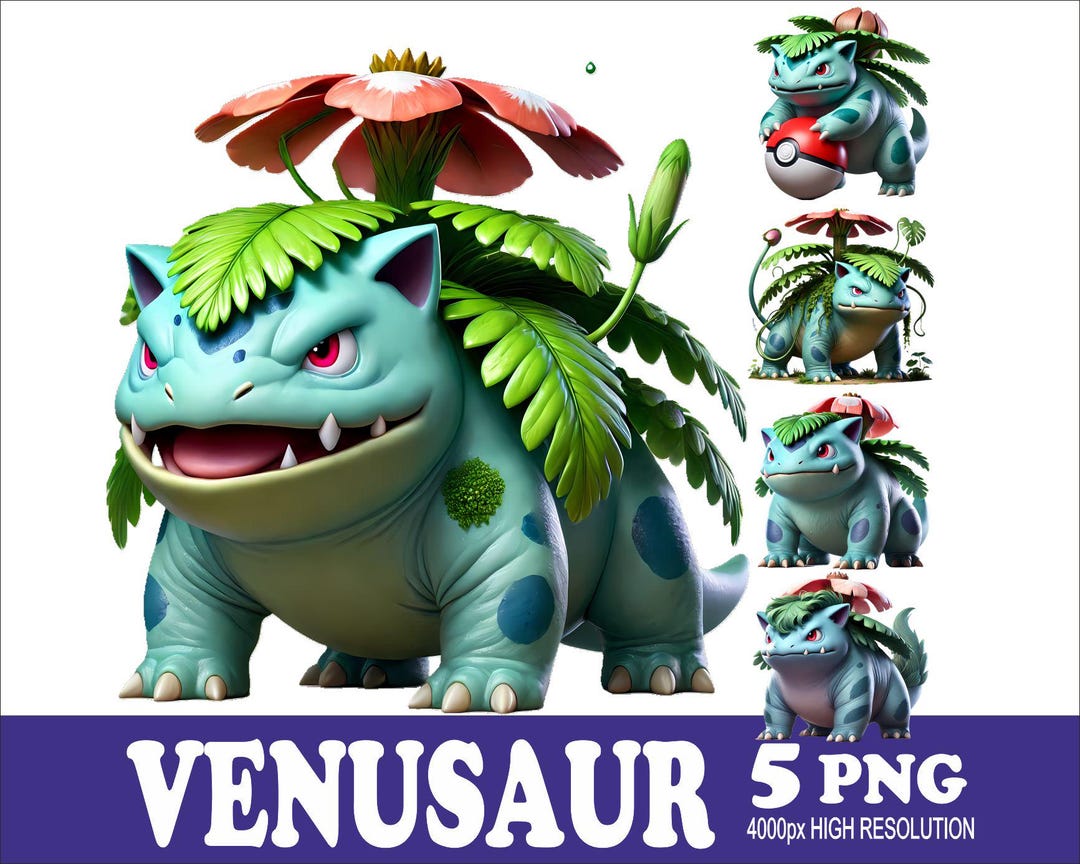 5 PNG Venusaur Design Watercolor Tshirt Mug Tumpler Sublimation Png ...