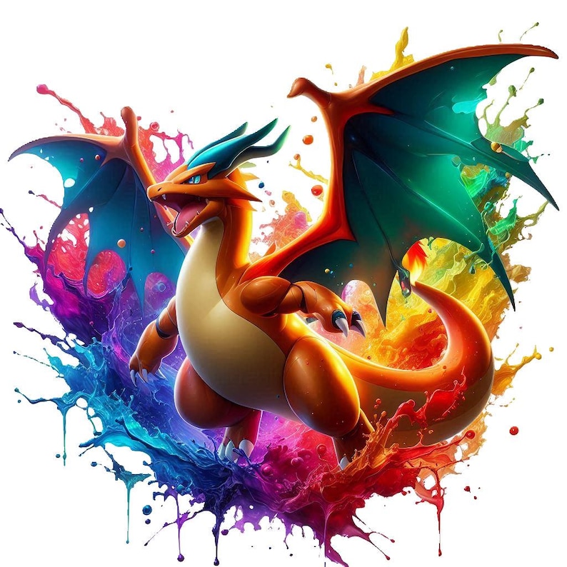 5 PNG Charizard Design Watercolor Tshirt Mug Tumpler Sublimation Png ...