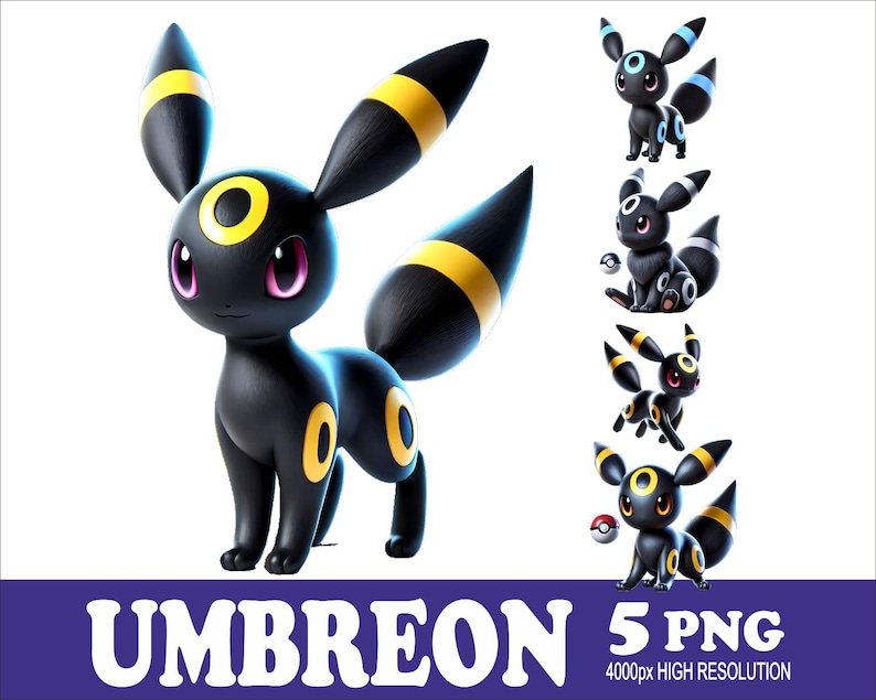 5 PNG Umbreon Design Watercolor Tshirt Mug Tumpler Sublimation Png ...