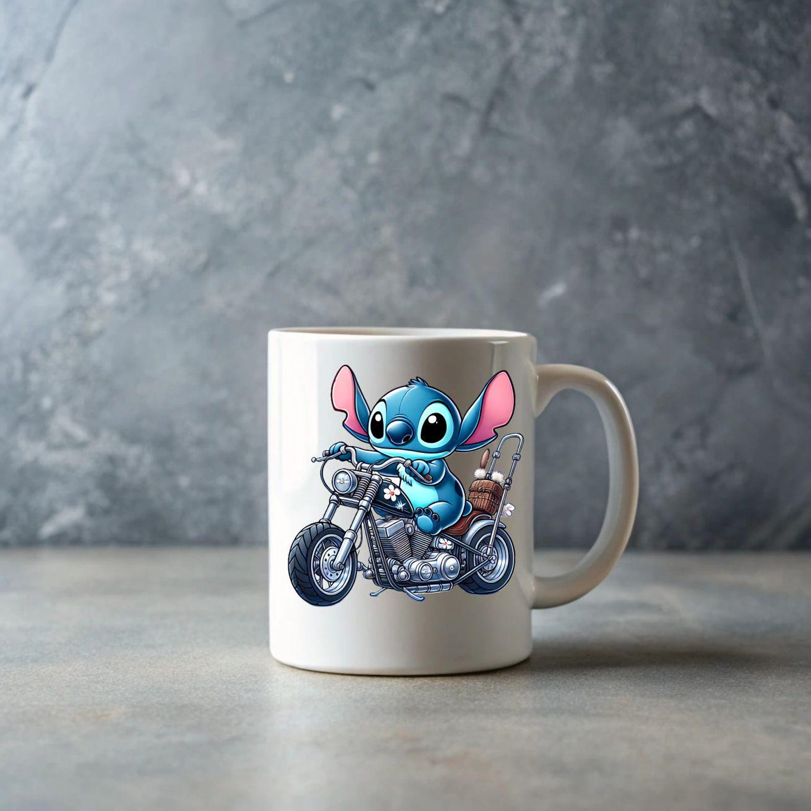 Stitch Motorcycle 5PNG: Watercolor Sublimation Design (5 PNG Files) - Etsy