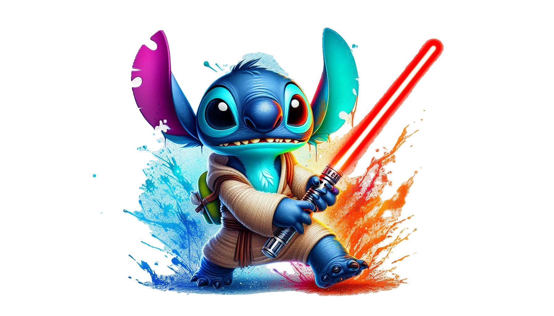 5 PNG Stitch Lightsaber Design Watercolor Tshirt Mug Tumpler ...