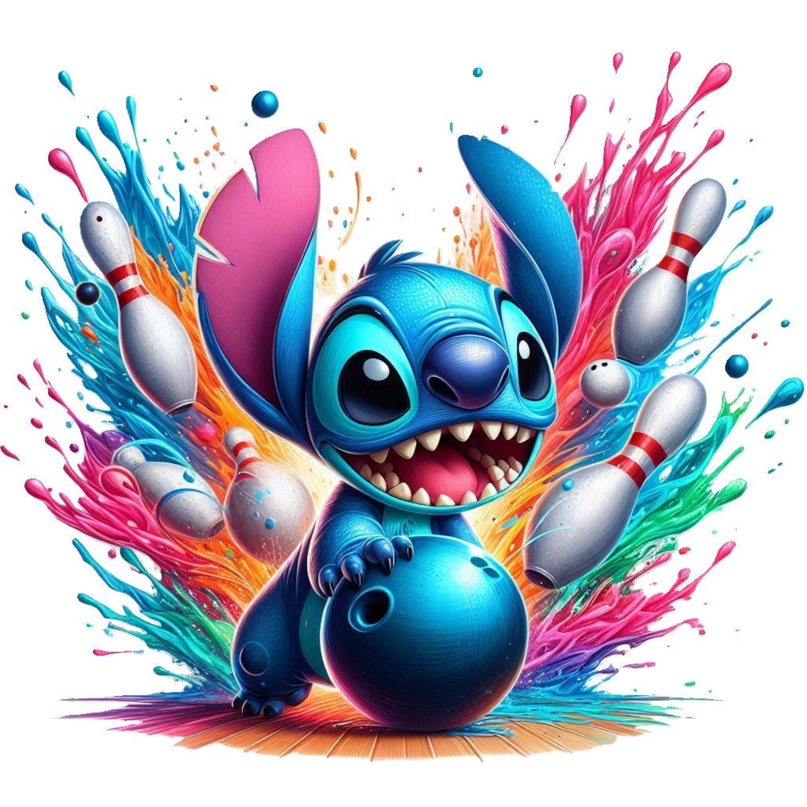 Stitch Bowling PNG: Watercolor Sublimation Designs (5 PNG) - Etsy