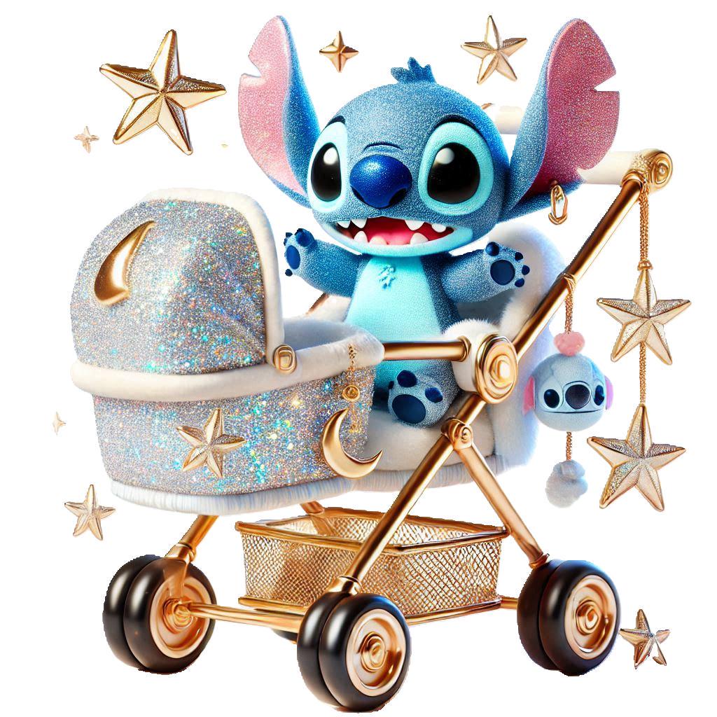 Stitch Baby Design Watercolor PNG Designs: Sublimation Graphics (5 PNG ...