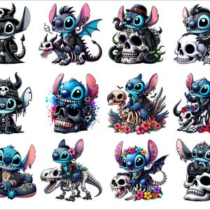 Stitch Gothic PNG Bundle: Sublimation Designs (115 Files) - Etsy